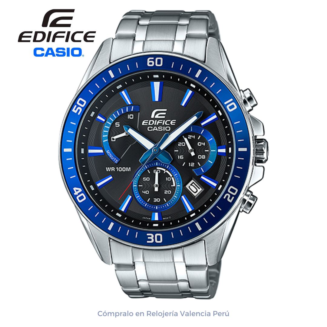 Reloj Casio Edifice Hombre Acero EFR-552D-1A2 – Relojería Valencia Perú