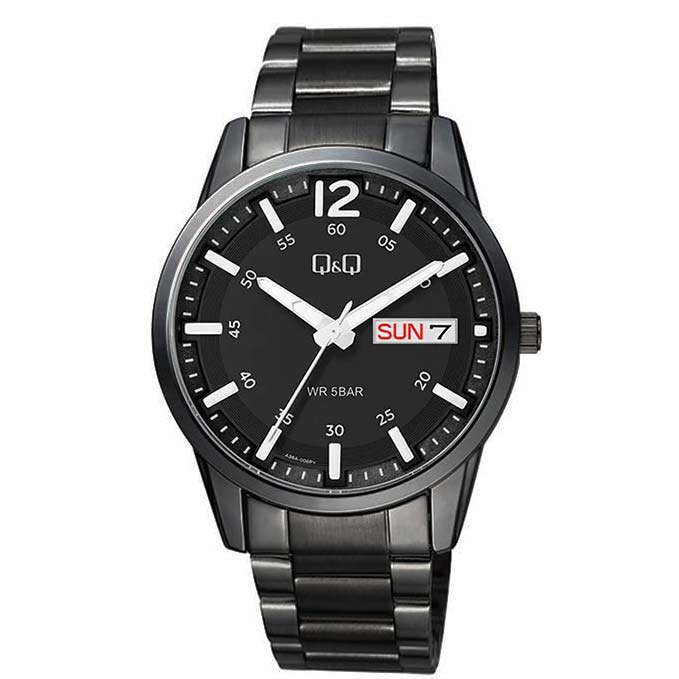 Reloj Q&Q Hombre Acero Metal Negro A36A-006PY – Relojería Valencia Perú